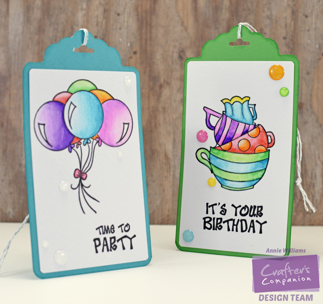 Birthday Tags with AquaBlend Pencils – Annie Williams