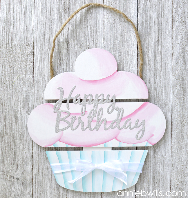 Happy Birthday Cupcake Sign – Annie Williams